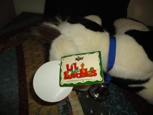 Russ Lil Luvables Plush COW with BELL Kathleen Kelly Critter Factory ...