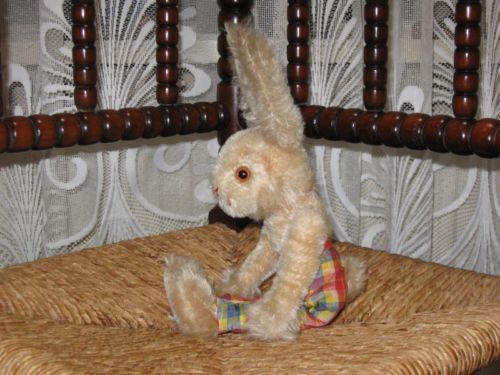 Old Antique German Schuco Mohair Bunny Rabbit | Jadees Antique Bear Shoppe